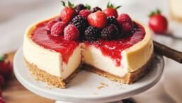 Cheesecake de Frutos Rojos Saludable